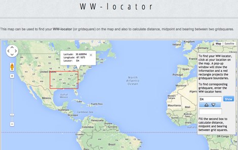 PA2P Map WW-locator - Grid square locators | The DXZone