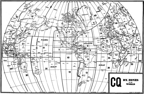 CQ Zones WW Map - Large - The DXZone