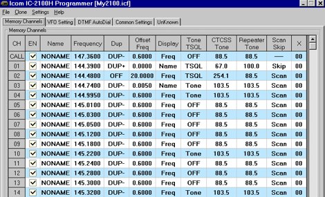 IC-2100 Programmer - The DXZone