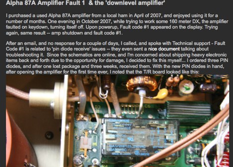 Alpha 87A Amplifier Fault 1 - The DXZone