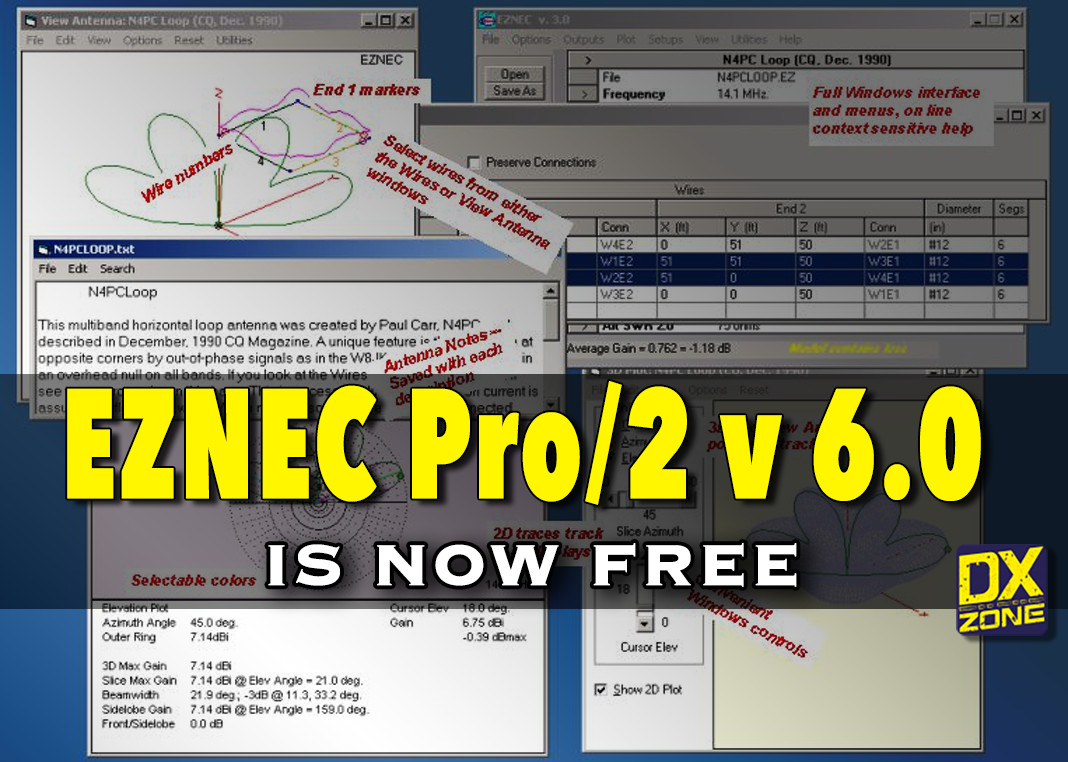 EZNEC PRO/2 is now FREE